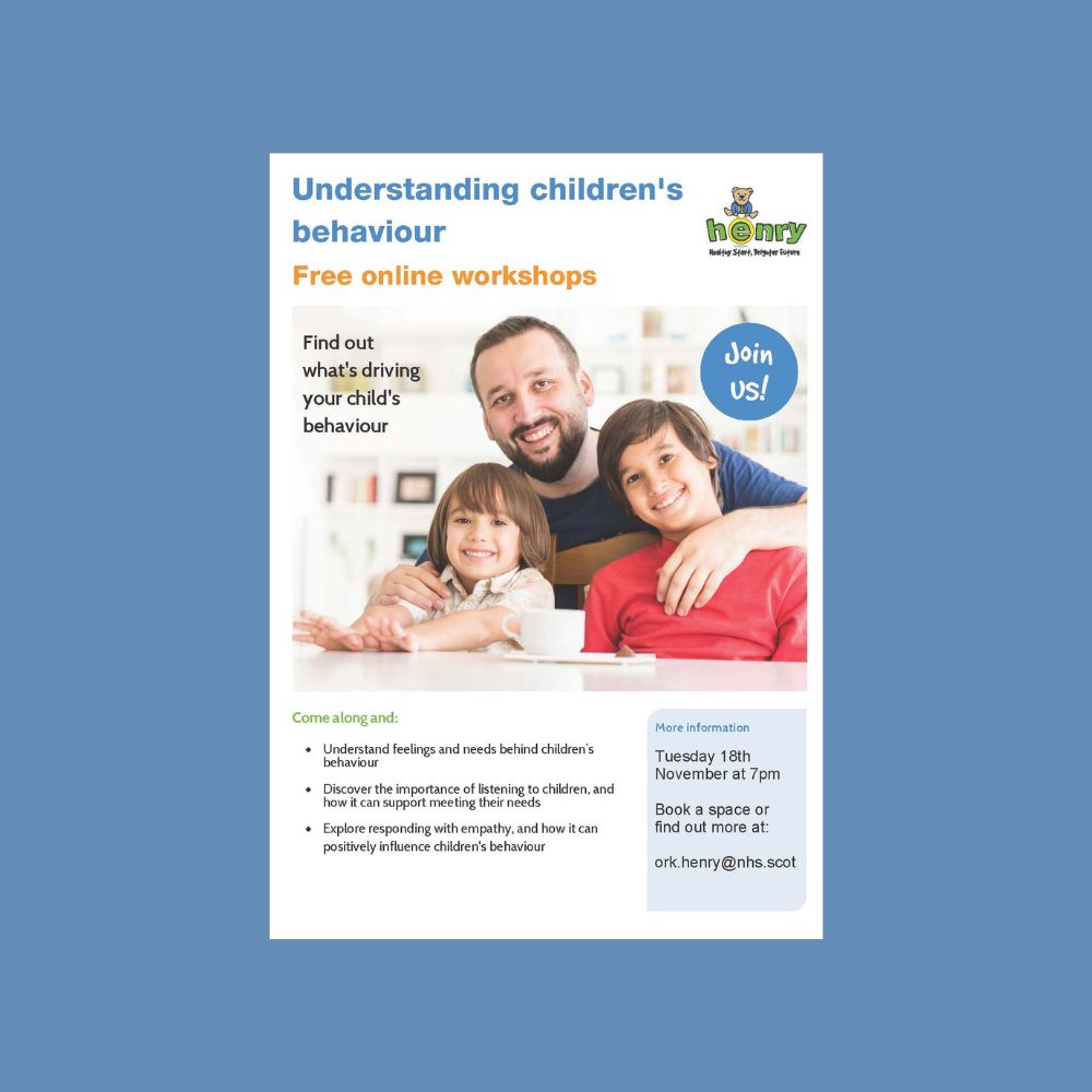 Understanding children's behaviour workshop | Voluntary Action Orkney